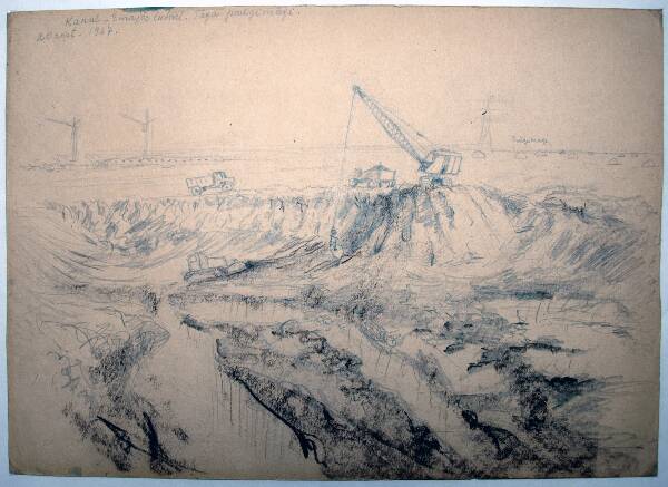 Silicon drawing. Channel Emajõe luhal. – Kamdron, Hilda - Ajapaik