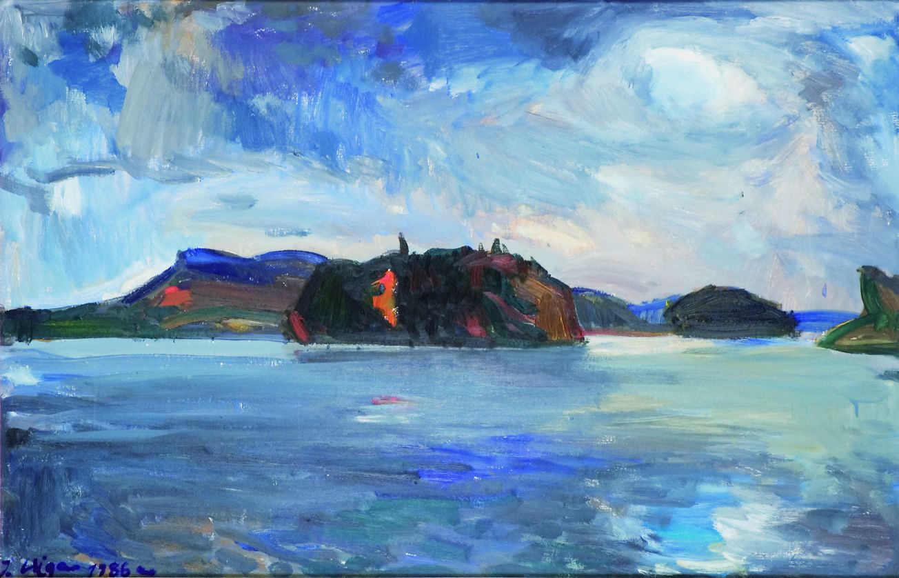 Pühajärv Kloostrisaarega – Johannes Uiga - Ajapaik