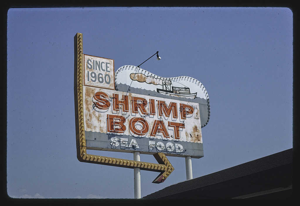 Shrimp Boat Restaurant sign, Rosemead - Ajapaik