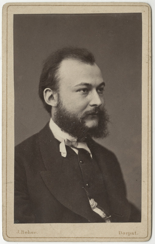 Arvatavasti korporatsiooni "Estonia" liige, portre – Johannes Behse ...