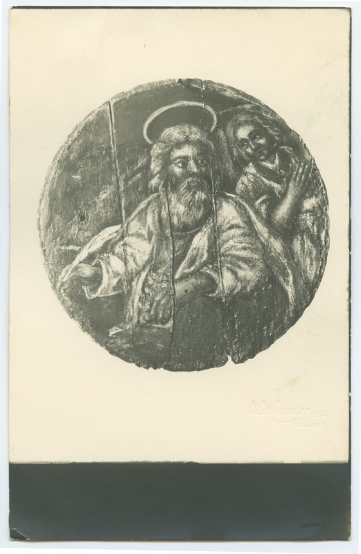 Apostel Matheus, round oil painting – Nyländer, Nikolai - Ajapaik