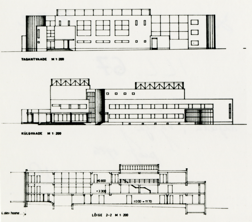 Valga ujula projektifoto: vaated, lõige. - Ajapaik