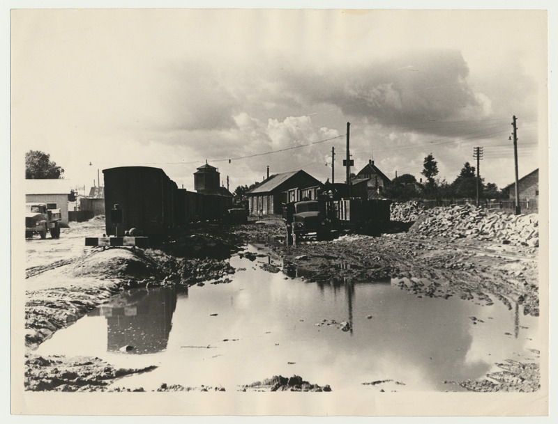 foto, Viljandi, raudteejaam, 1947, foto - Ajapaik