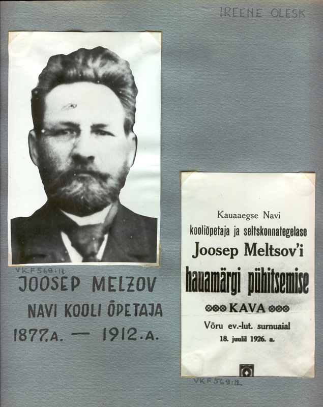 Fotoalbum. Navi algkool. Koolmeister Joosep - Ajapaik