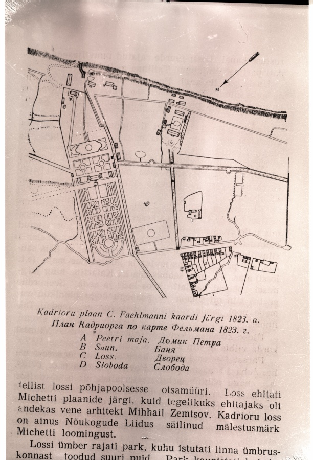 Kadrioru pargi plaan – Valvet - Ajapaik