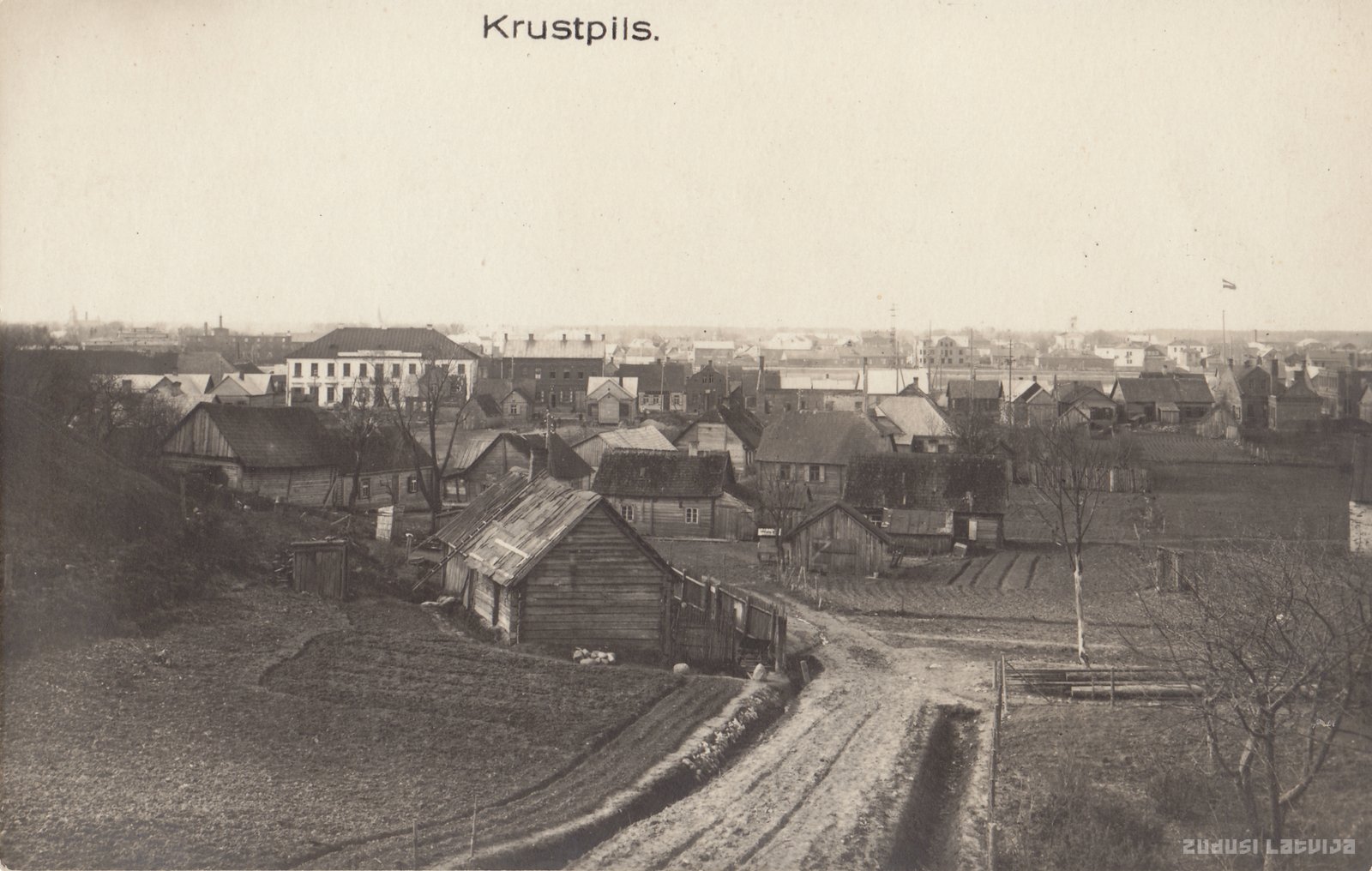 Atklātnes frontālajā pusē uzraksts: Krustpils. - Ajapaik