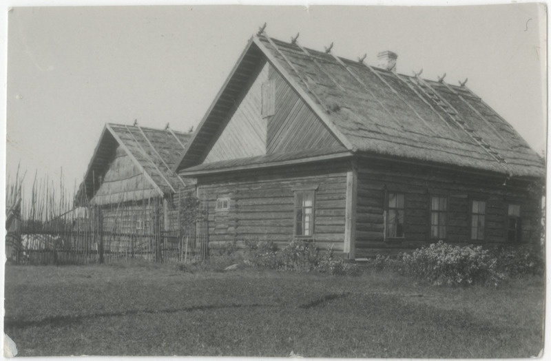 Kaks puidust taluhoonet õlgkatustega - Ajapaik