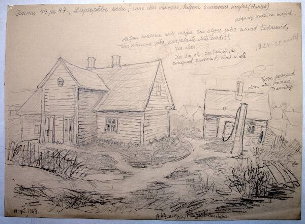 Silicon drawing. Childhood home. – Kamdron, Hilda - Ajapaik