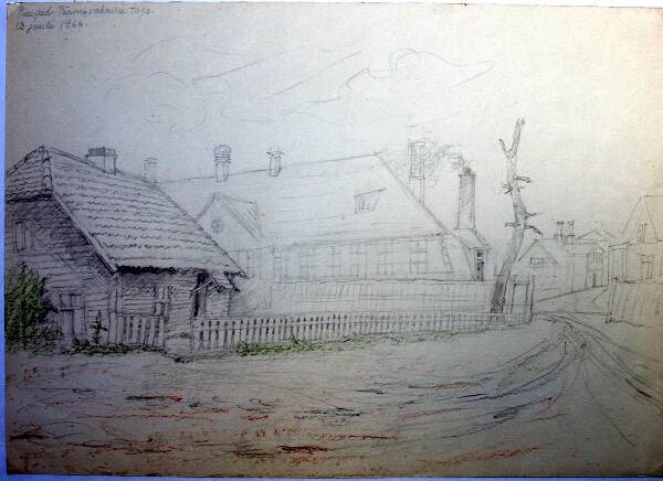 Silicon drawing. Wooden gardens behind – Kamdron, Hilda - Ajapaik