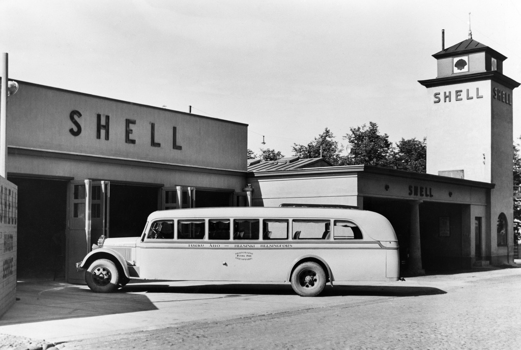 Oy Shell Ab:n huoltoasema, Turun – Tuntematon, valokuvaaja - Ajapaik