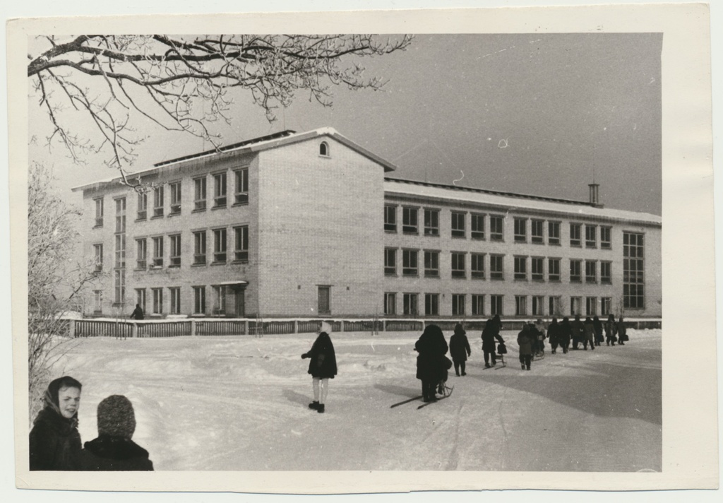 foto, Viljandimaa, Suure-Jaani keskkool, 1965, - Ajapaik