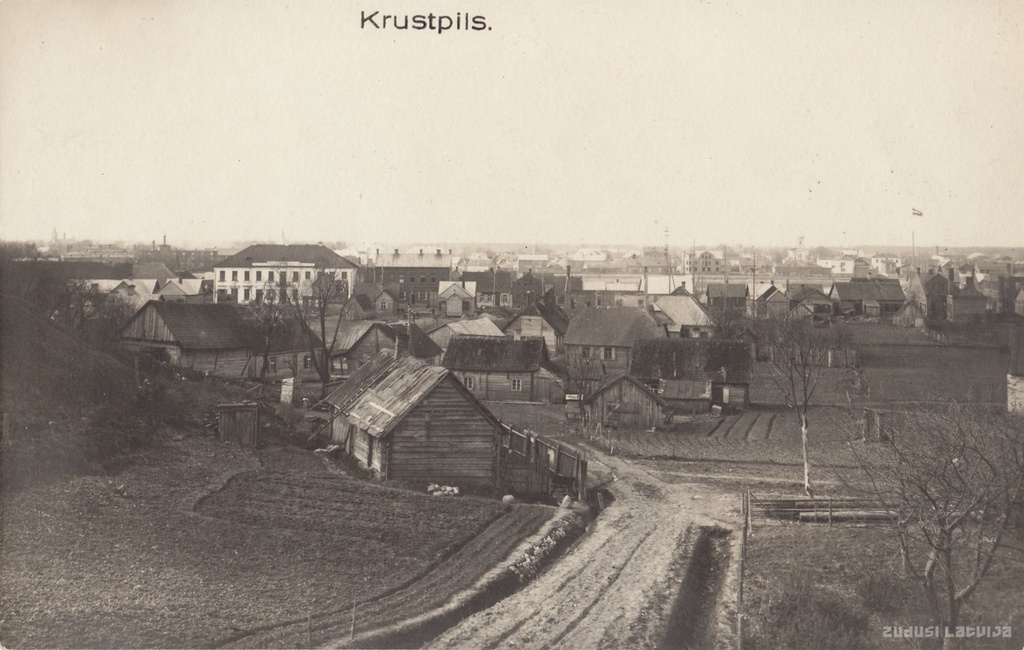 Atklātnes frontālajā pusē uzraksts: Krustpils. - Ajapaik
