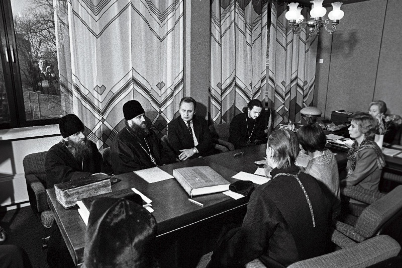 Petseri kloostri esindajad Tartu Ülikooli – Michelson, Lembit - Ajapaik